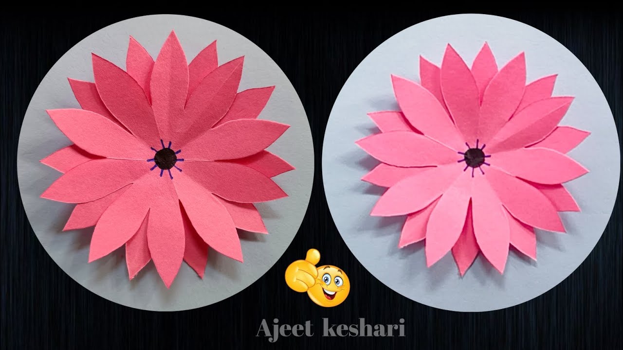Flower Making | How to make a simple paper flowers step by step🌸 - YouTube