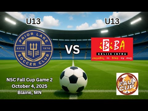 U13 NSC Fall Cup⚽️ - Prior Lake vs Keliix-Intra - 10-4-25 VEO Recording ...