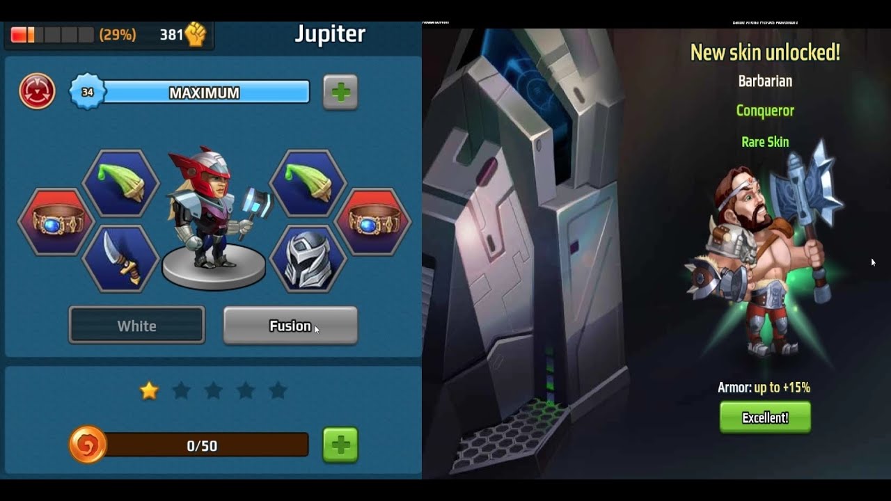 Ep 97 Battle Arena Heroes Adventure RPG Chapter 10 Getting Barbarian and Jupiter - YouTube