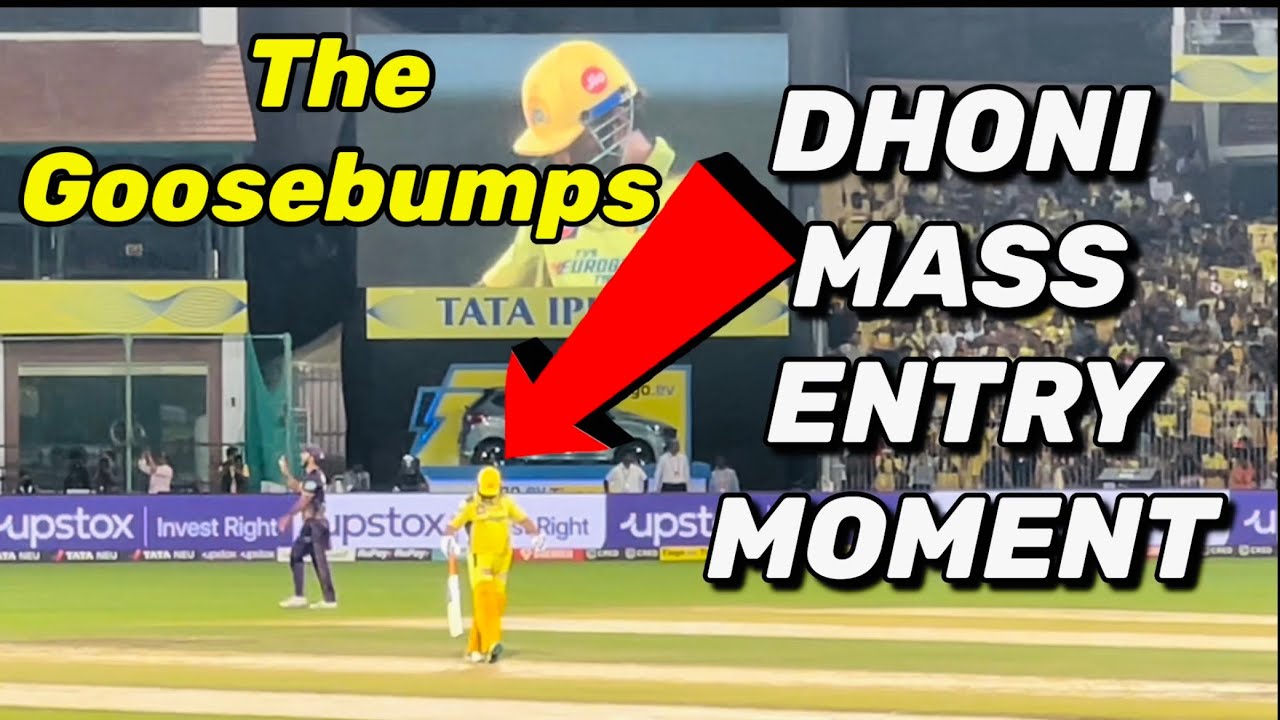 MS Dhoni Entry in Ground IPL 2023 | Dhoni Mass Entry in Chepauk | Dhoni ...