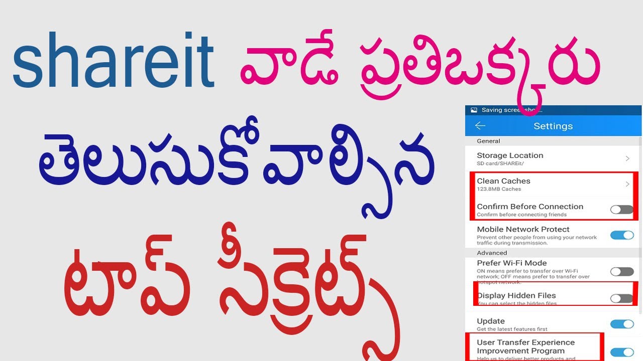 Amazing Tips & Tricks for SHAREIT every one must watch - YouTube