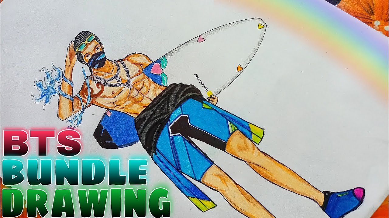 FREE FIRE DRAWING || BTS BUNDLE DRAWING || WAVE BREEZER BUNDLE DRAWING ...