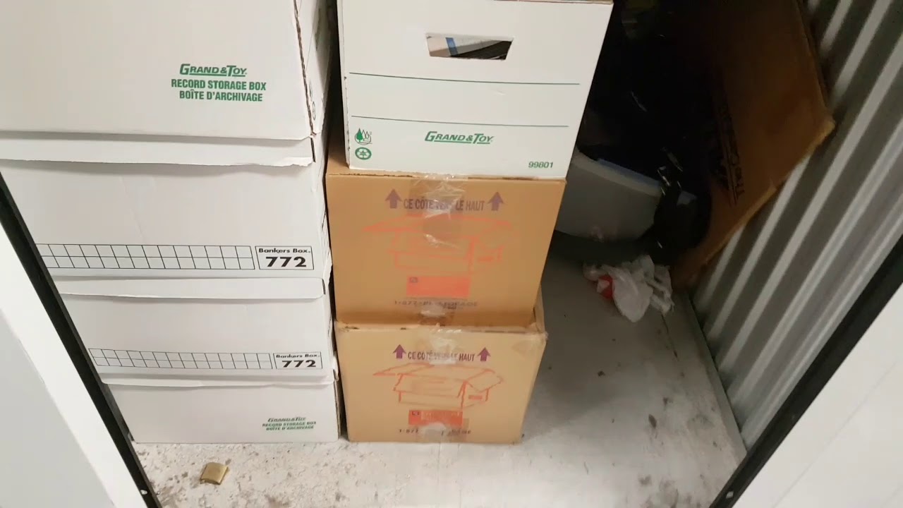 Small storage locker cleanout. - YouTube