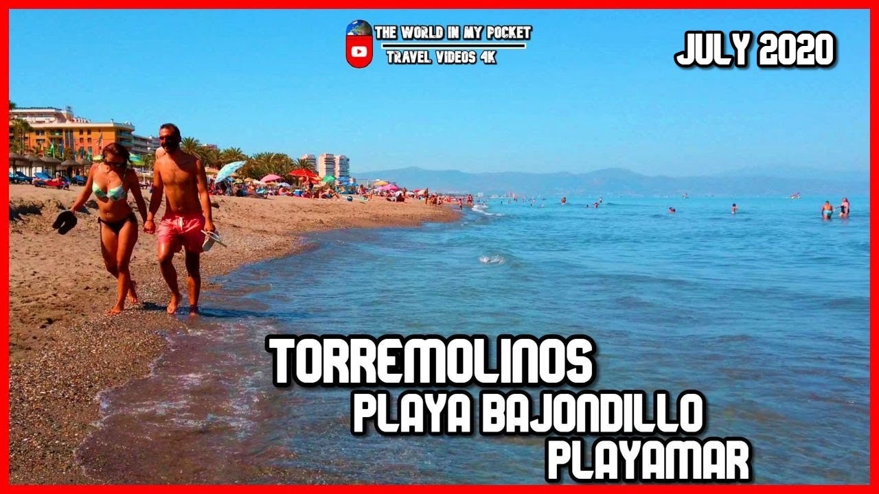 Sunny Beach Walk in Spain 4k | TORREMOLINOS BEACH | Playa Bajondillo ...