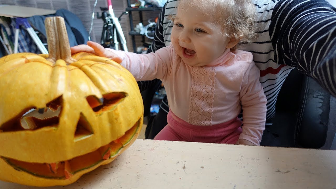 Baby With Funny And Scaring Halloween - YouTube