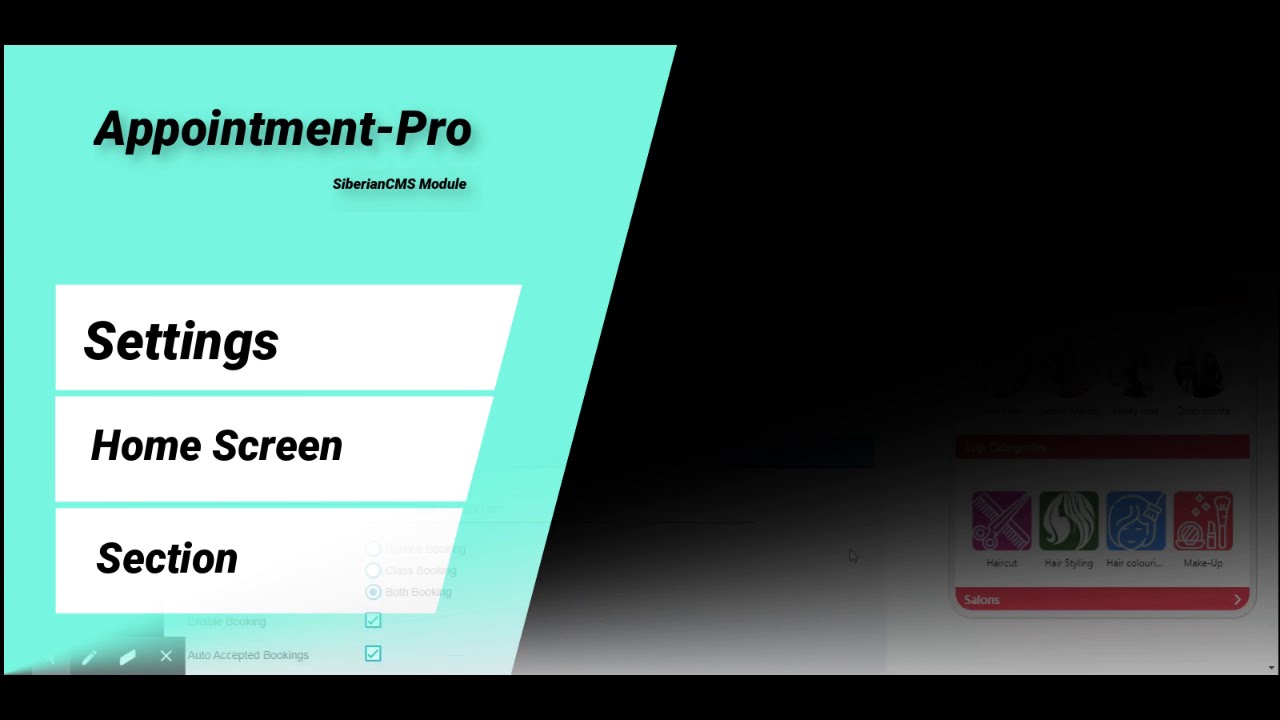Appointment Pro Part 1 Home Screen Settings - YouTube