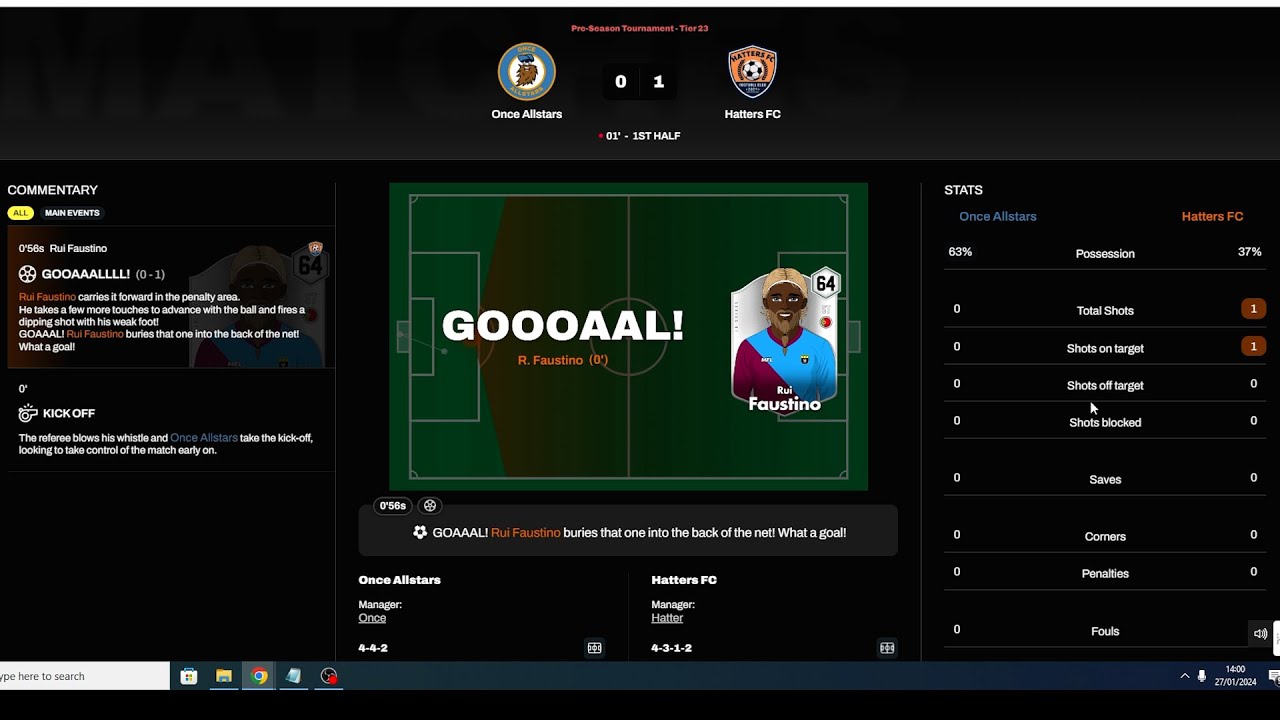 Metaverse Football Leauge First Win in The Pre Season Tournament - YouTube