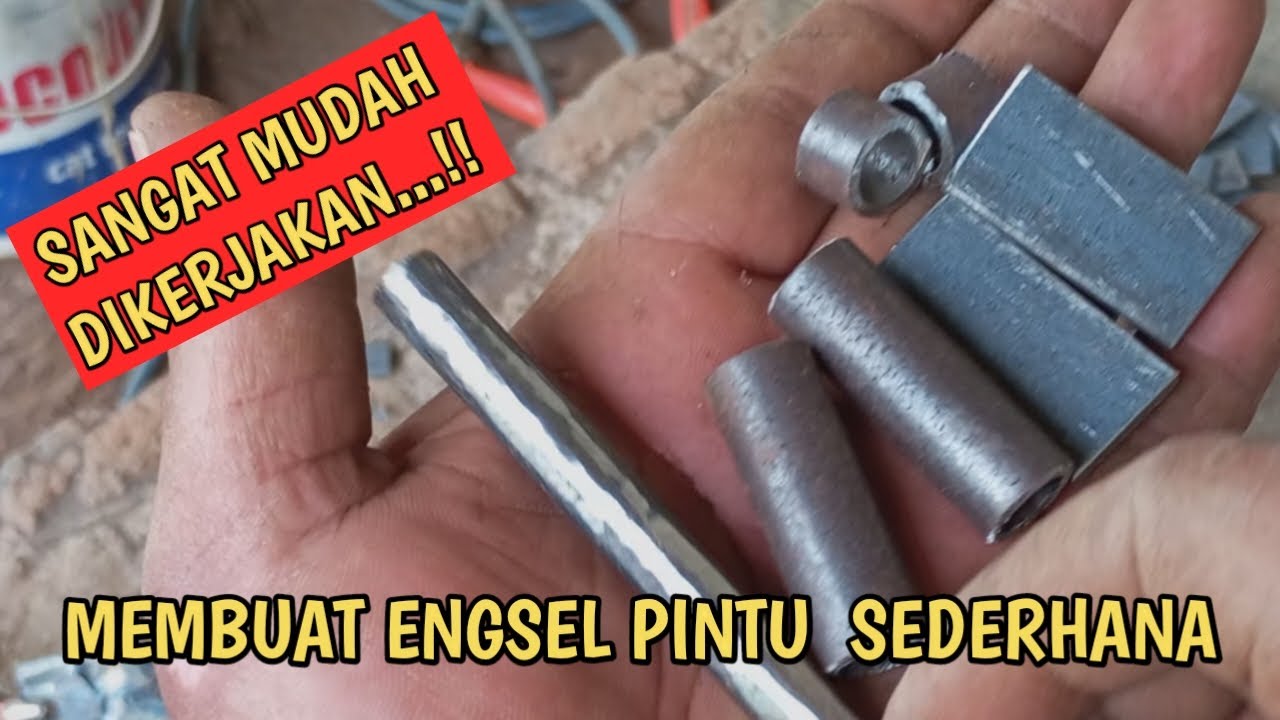 Tips ‼️Membuat Engsel pintu dari pipa dan beton eser 10mm - YouTube