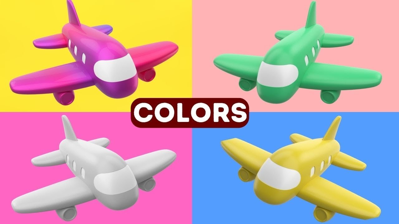 Play And Learn Colors With Colored Planes Toys - YouTube