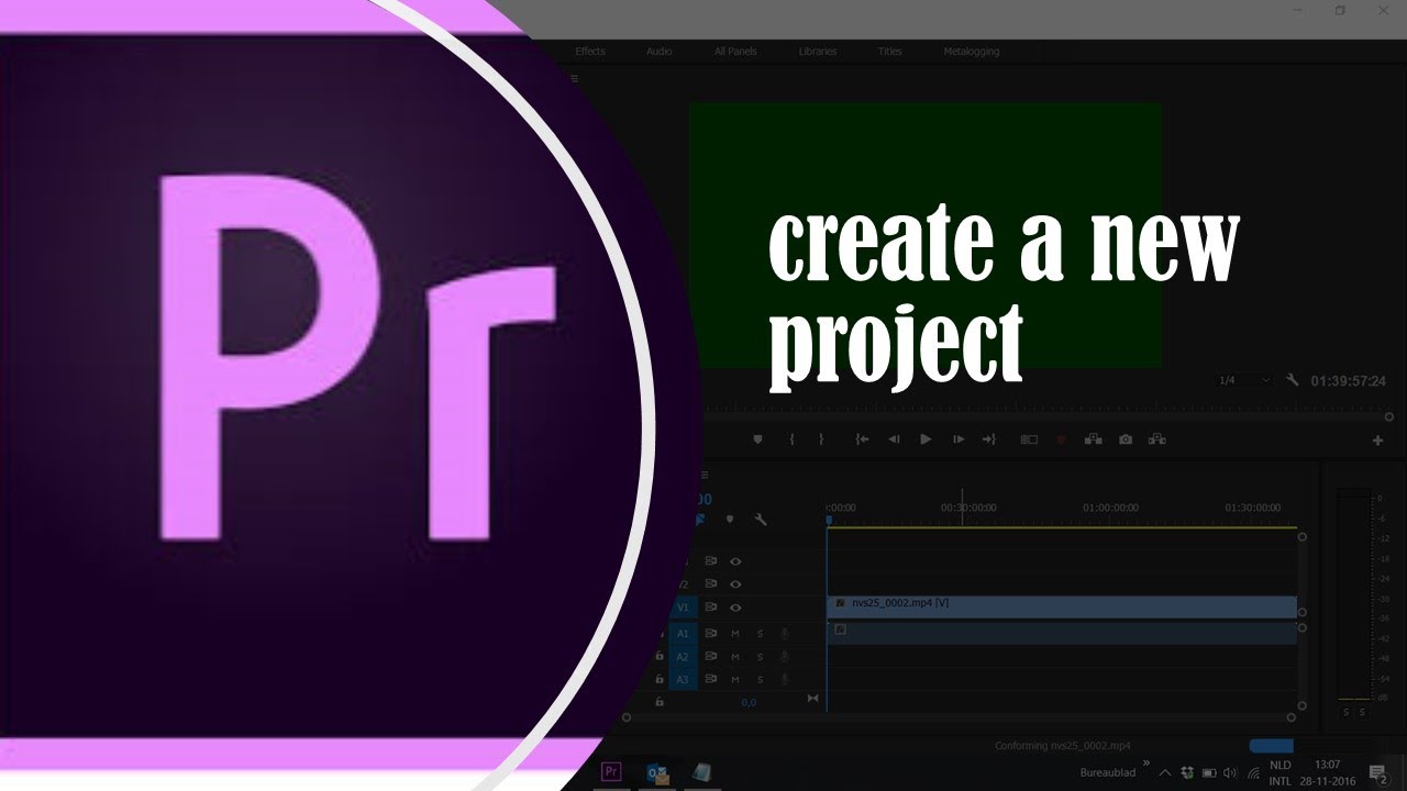 How to create a new project in premier pro | Adobe Premiere Pro ...