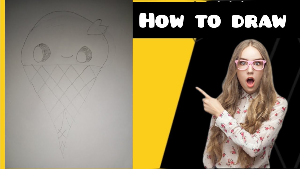 😍how to draw ice cream drawing | how to draw cute icecream drawing ...