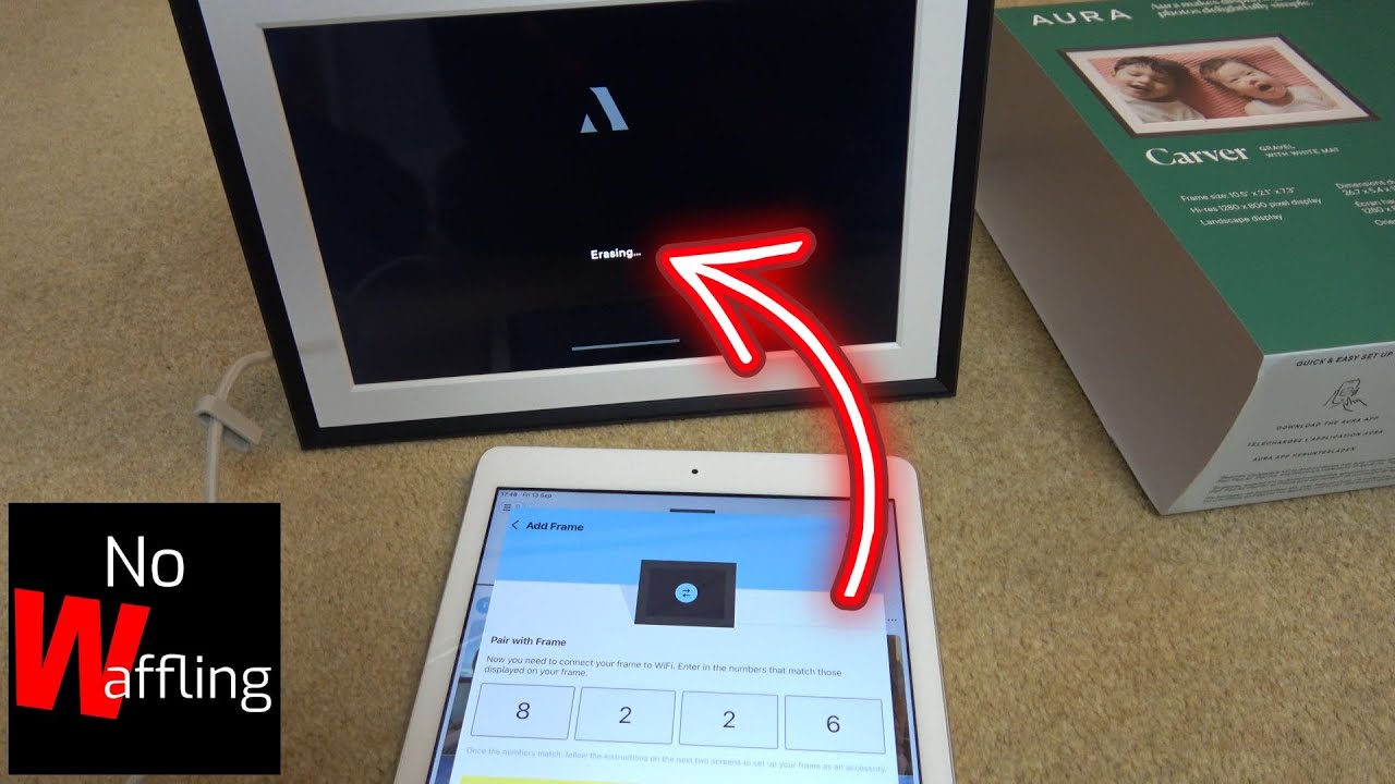 How to FACTORY RESET Aura Frame to Delete Pictures Photos to Sell On ...