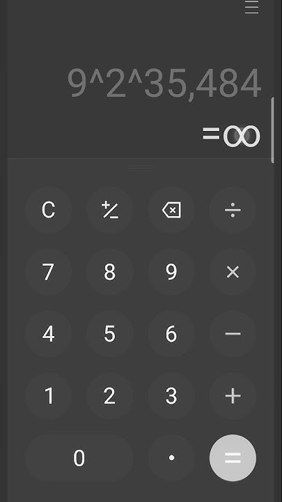 How to make infinity ♾️ in calculator #calculator #shorts - YouTube