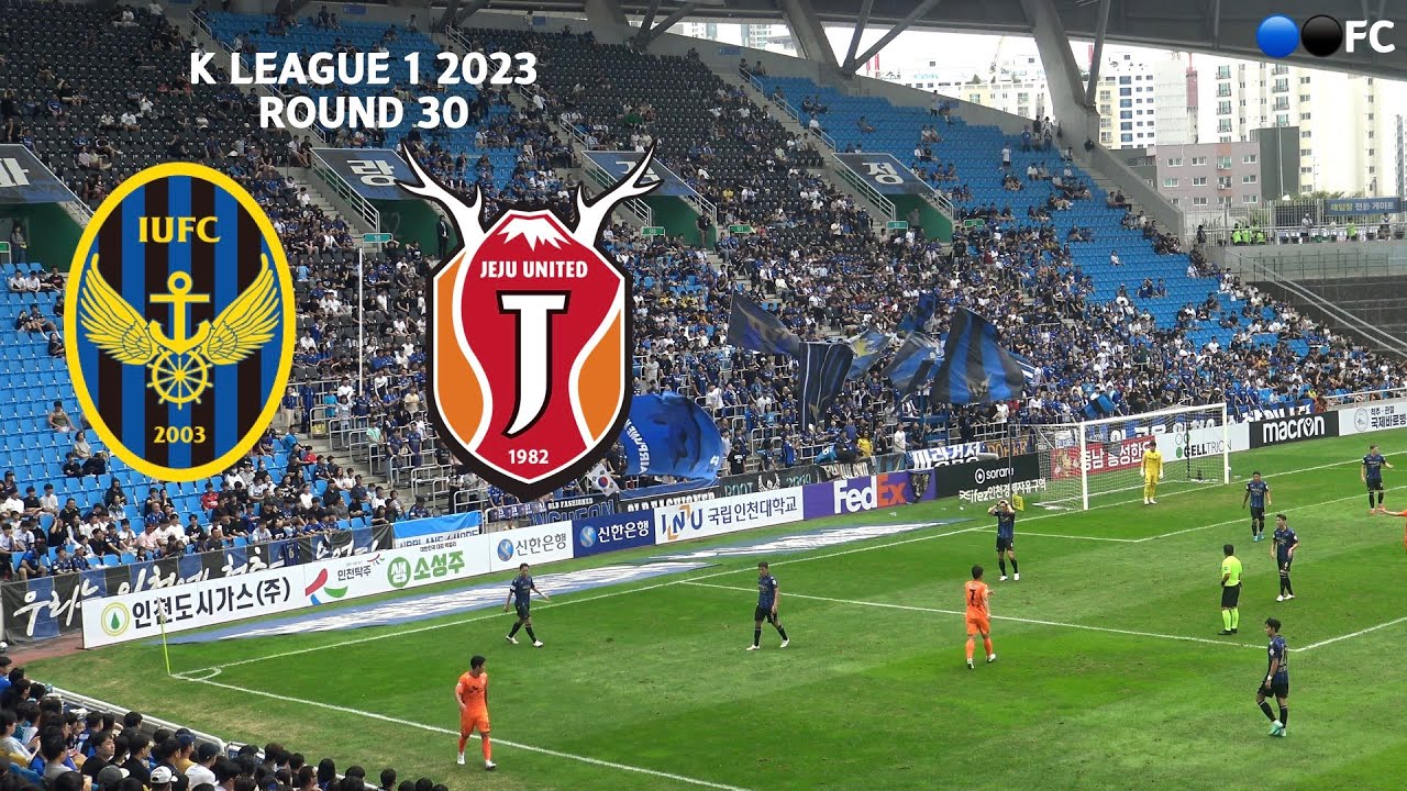 [4K] 2023 K리그1 30R / 서포터즈 무편집 / 파랑검정 응원모음 / 인천유나이티드 vs 제주유나이티드 / 에르난데스 극장골 / 미친원더골 / 감차 / 흥민존 ...