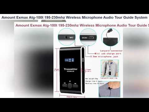 Exmax Atg-100t 195-230mhz Wireless Microphone Audio Tour Guide System Simultaneous Interpretation E