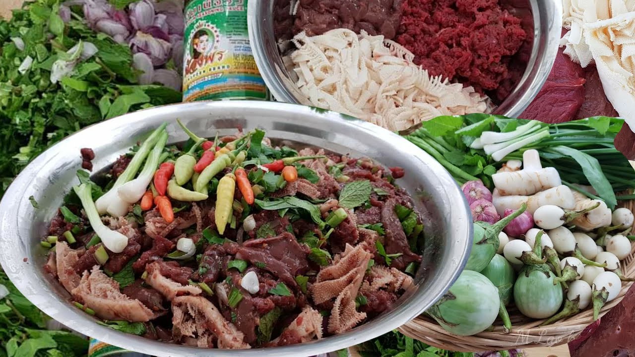 How To Make Larp Beef ,beef salad วิธีทำ ลาบขมบี ของลาวฝั่งโขง ລາບຂົມບີ ...
