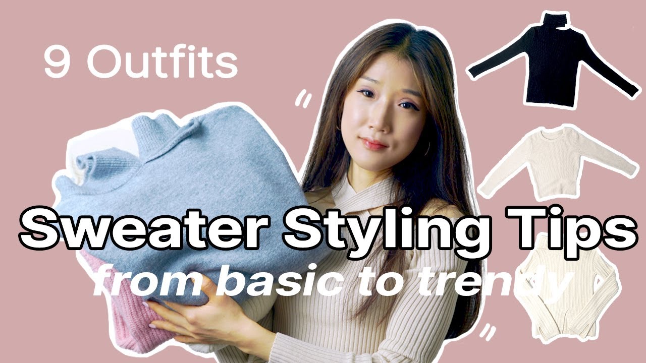 K-Fashion 🌸 Winter Sweater Styling - YouTube