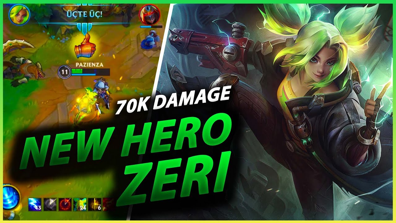 Wild Rift: Yeni Şampiyon Geldi! ADC Kralı Zeri Öğretici Gameplay (Hyper ...