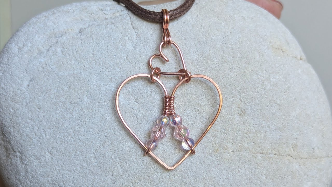 Valentine's Day Heart Pendant Wire Wrapping Tutorial - YouTube