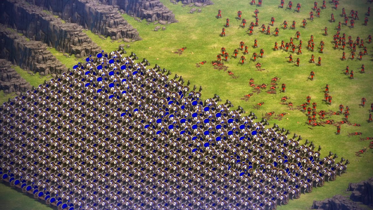Can 300 Ranged Ratha Hold Off 10,000 Militia? (AoE2) - YouTube