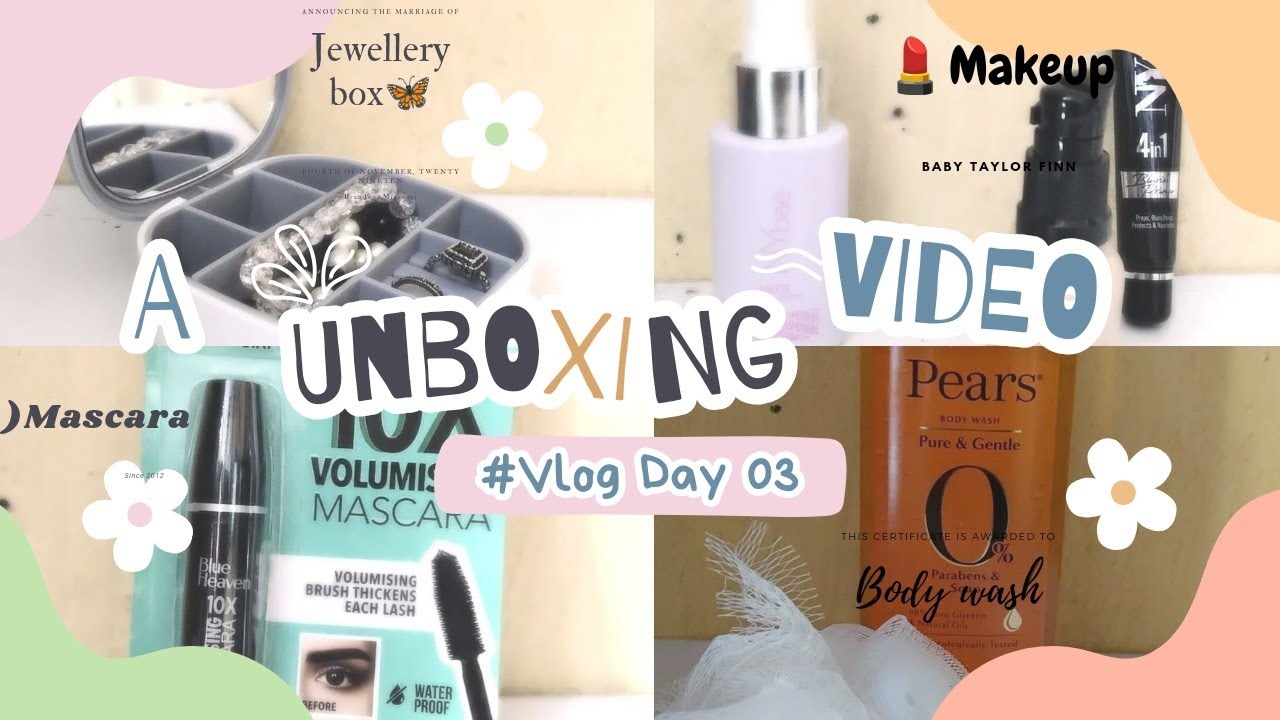 📦 Unboxing Products ( Makeup+Bodycare+Jewellery Box),Vlog:03💌 ...