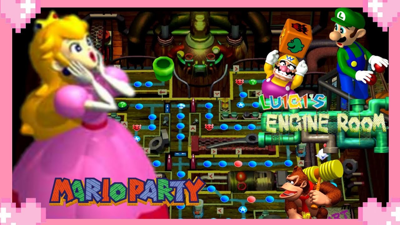 🌸 Mario Party (Luigi engine room) - Peach Gameplay 💗 - YouTube