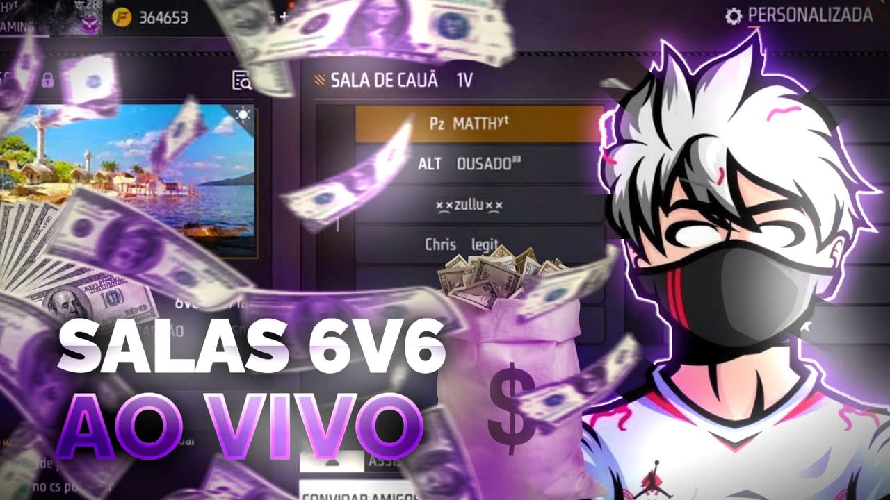 💜FREE FIRE AO VIVO💜6X6 PARA INSCRITOS💜ENTREI PRA GUILDA DO POZE 💜 MATTH ...