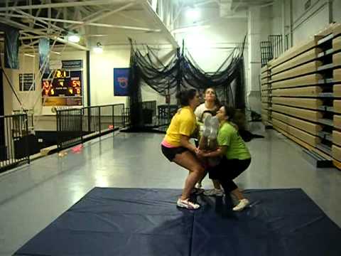 Cheer Megans back walkover stunt - YouTube