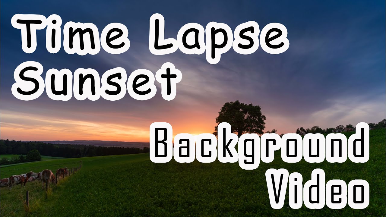 Time Lapse Sunset Background Video - YouTube