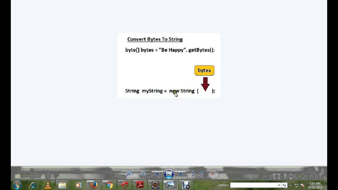 HOW TO CONVERT BYTE ARRAY TO STRING IN JAVA - YouTube