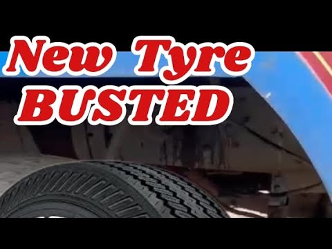 New tyre busted 💥 #tyre #new - YouTube