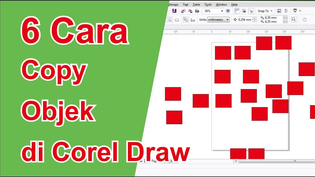 6 Cara Copy Objek di Corel Draw - YouTube