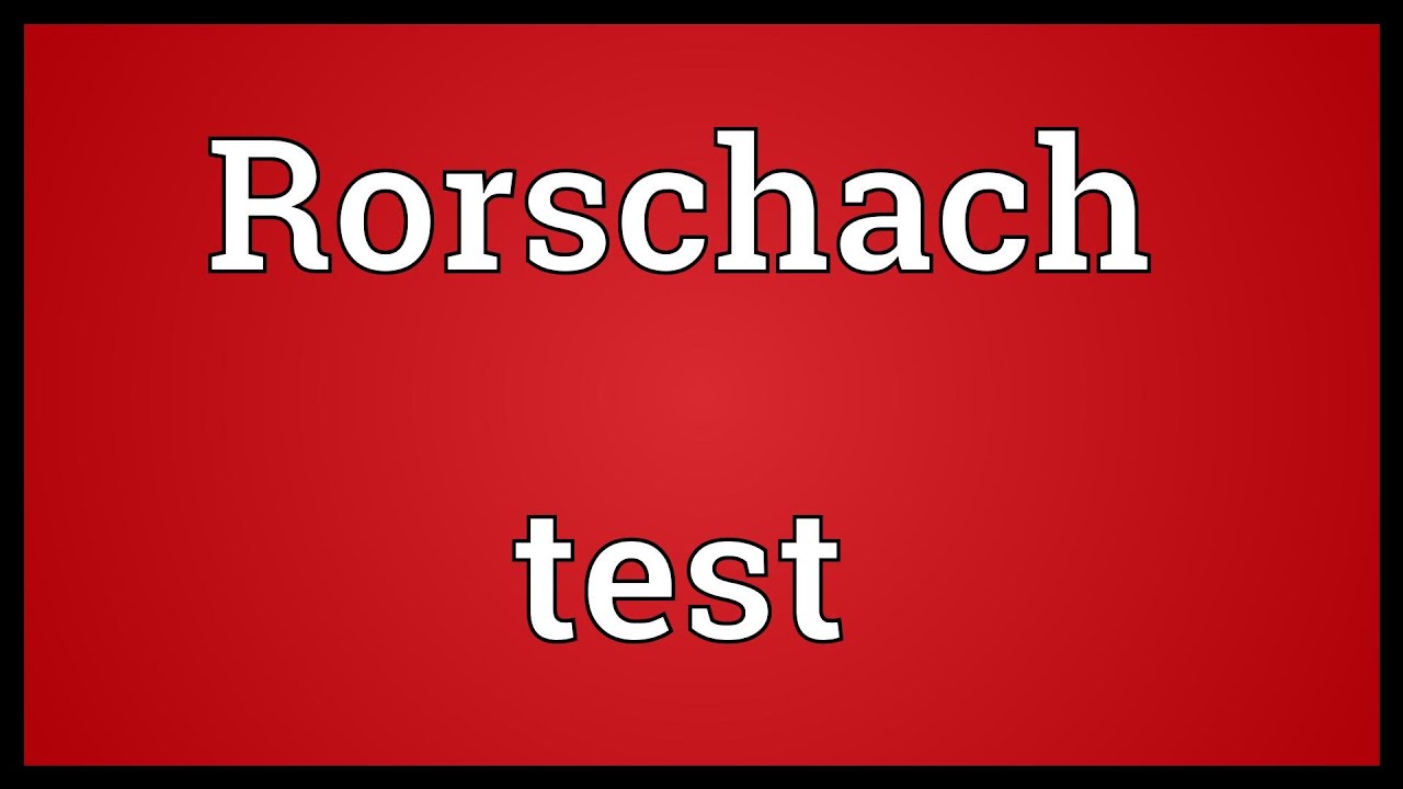 Rorschach test Meaning - YouTube