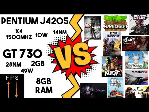 Pentium J 4205 + GT 730 fps - YouTube