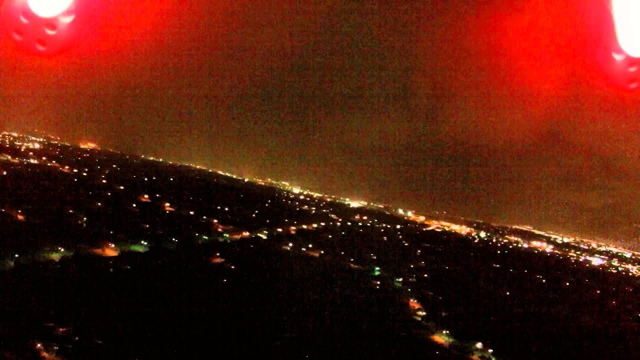 Drone caught in rain as it captures severe weather at night - 5/7/15 ...