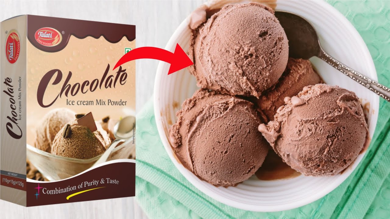 Chocolate Ice Cream Recipe | Premix ice Cream Powder | Easy Homemade ...