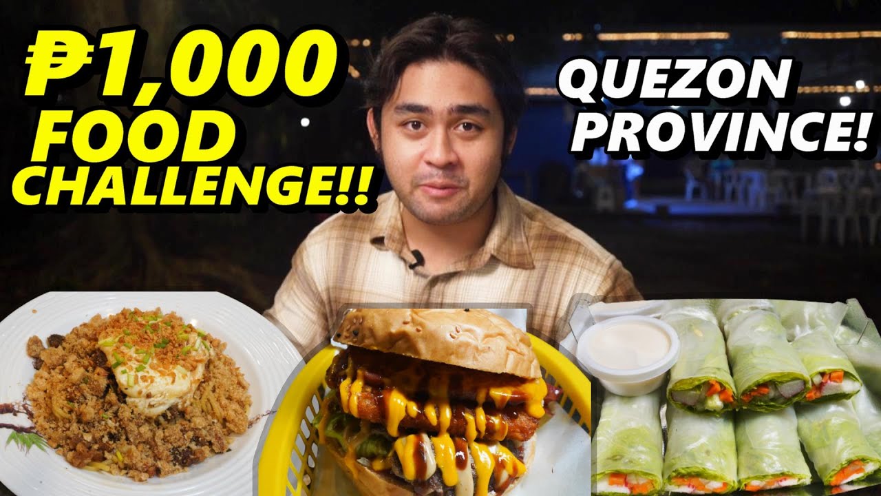 Food Park sa Loob ng Village sa Quezon Province! ₱1,000 Food Challenge ...