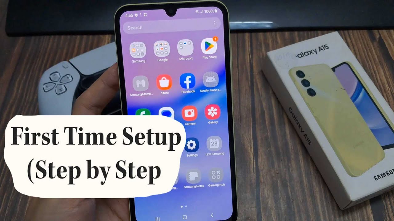 Samsung Galaxy A15 First Time Boot and Set Up - YouTube