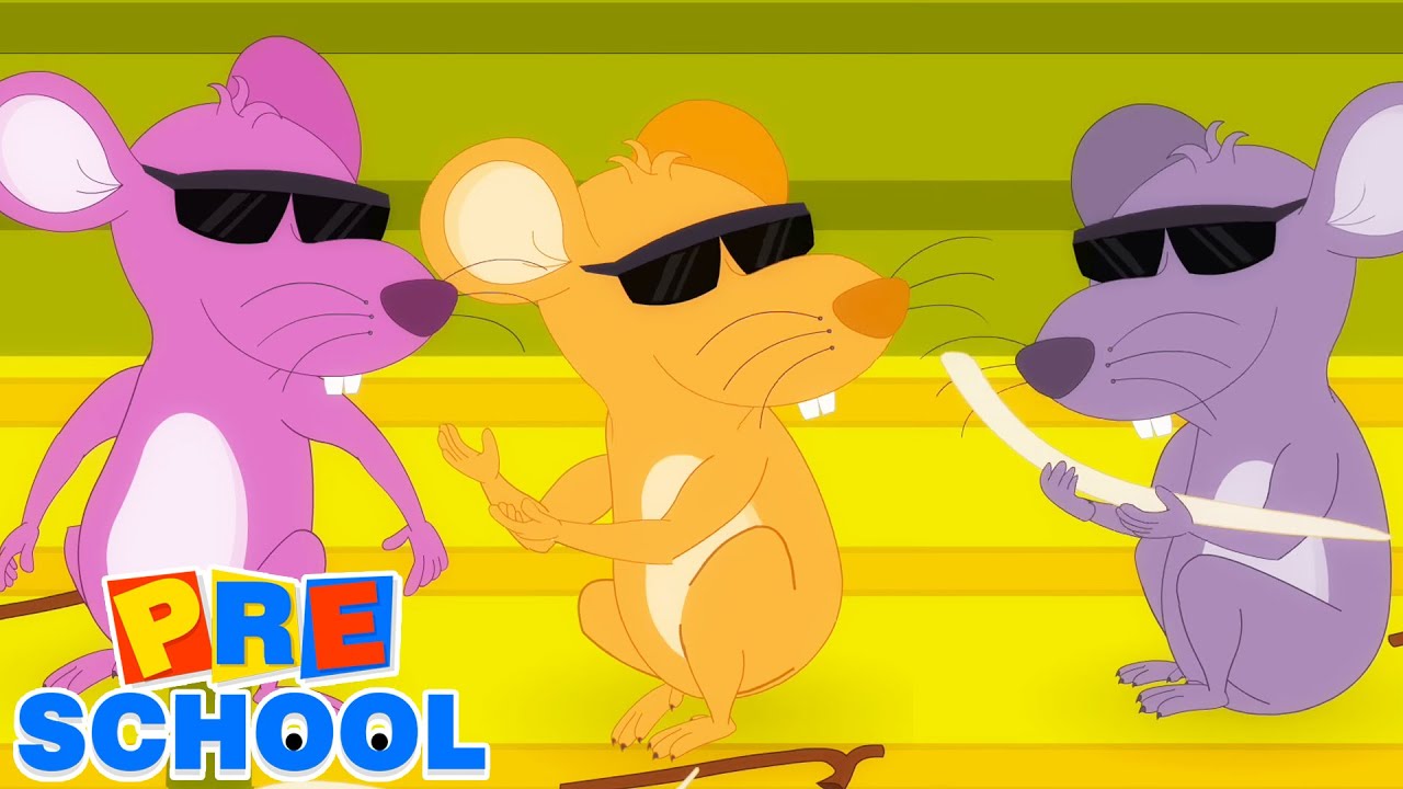 The Mice Song | Mouse Cartoon | Three Blind Mice | Hickory Dickory Dock ...
