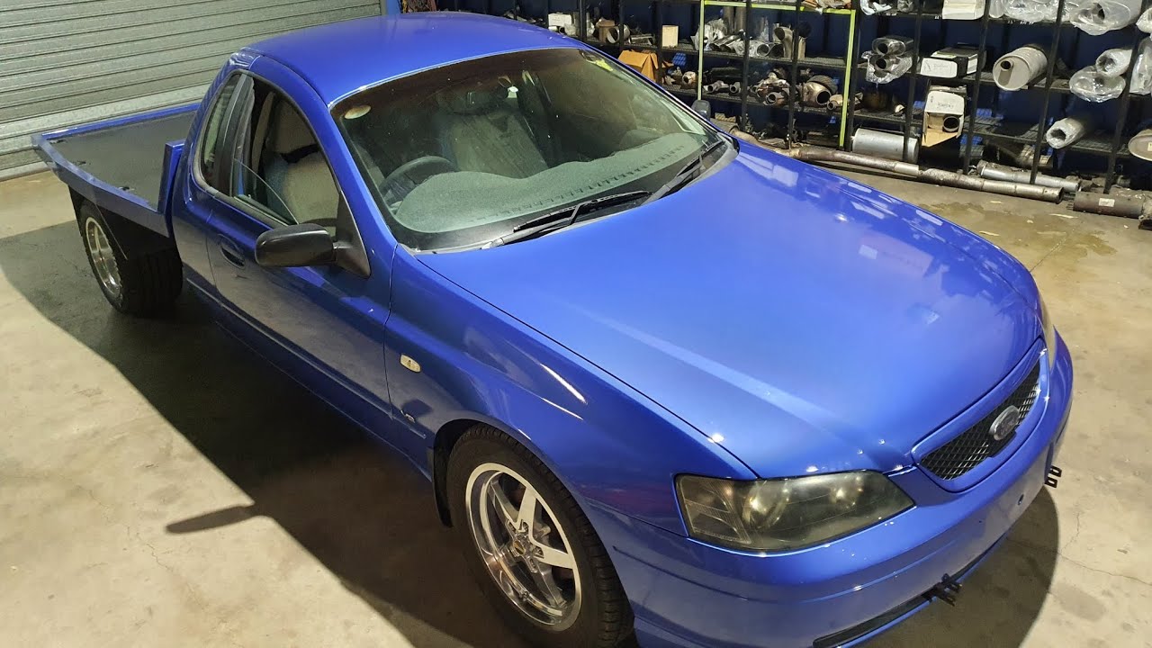 BA V8 Falcon ute build part 3, dripping wet paint baby. - YouTube
