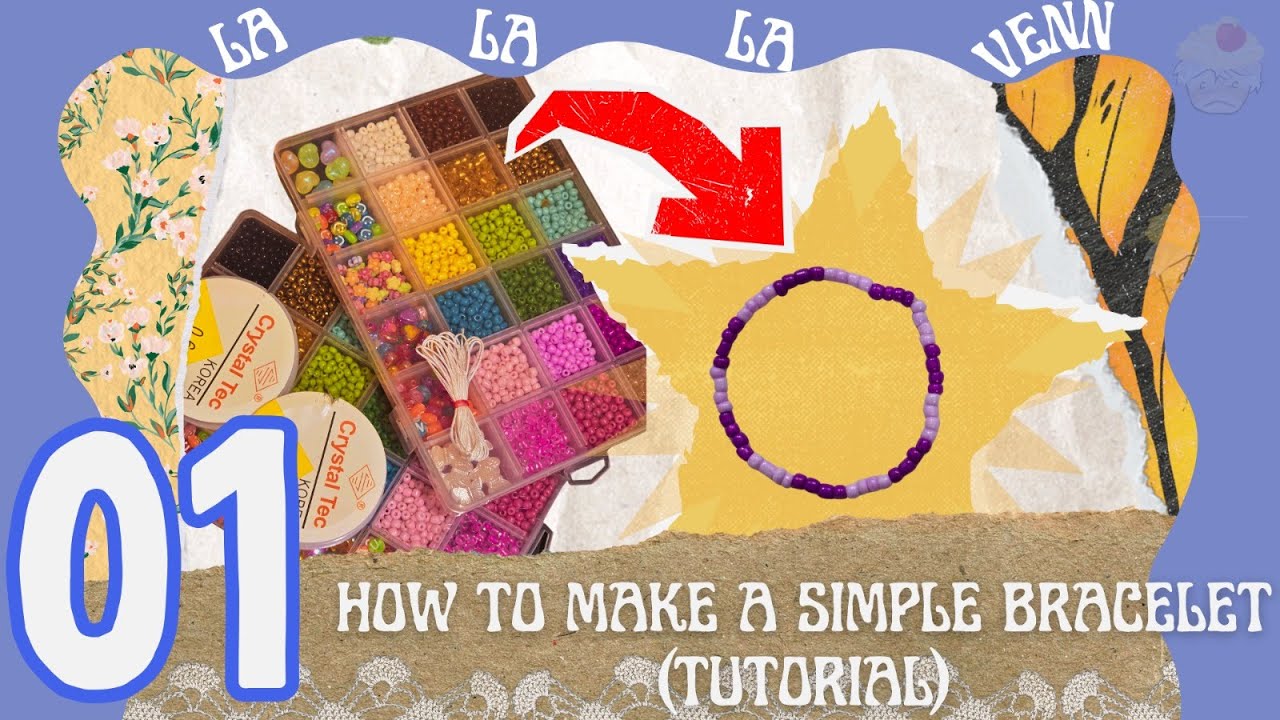 How to make a simple bracelet (TUTORIAL) - YouTube