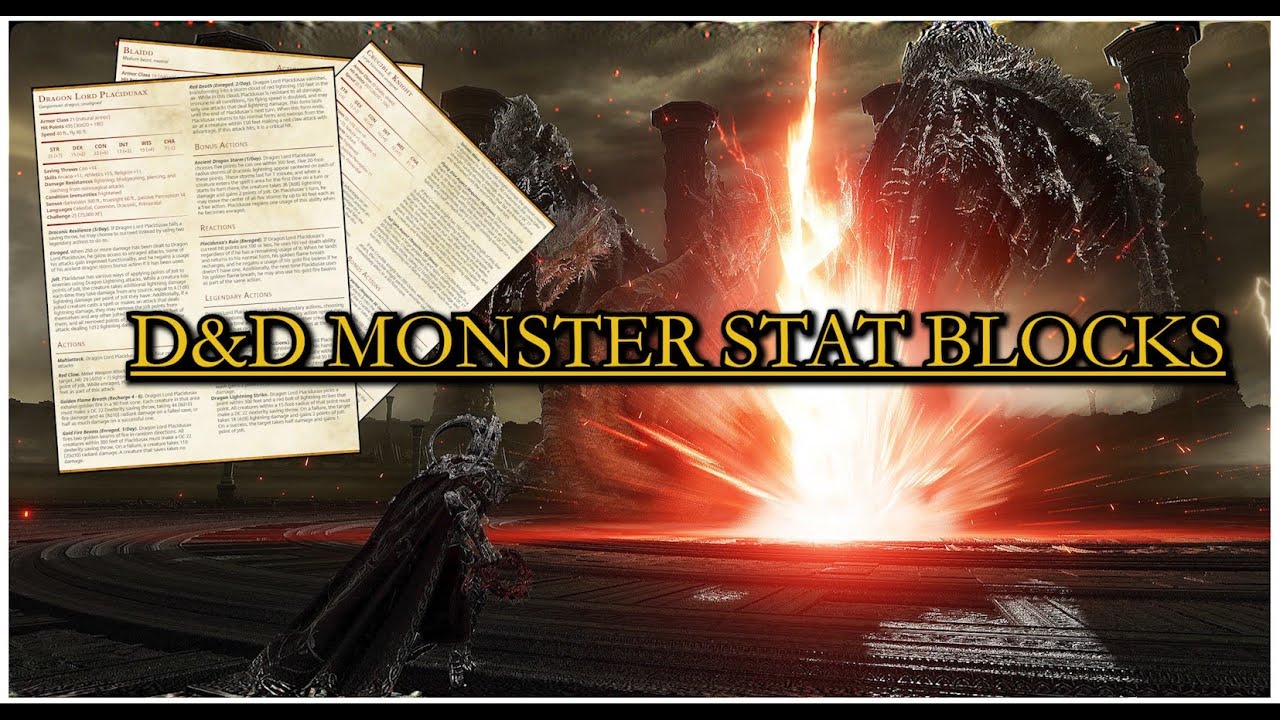 Elden Ring But It's D&D | Stat Blocks for 5e - YouTube
