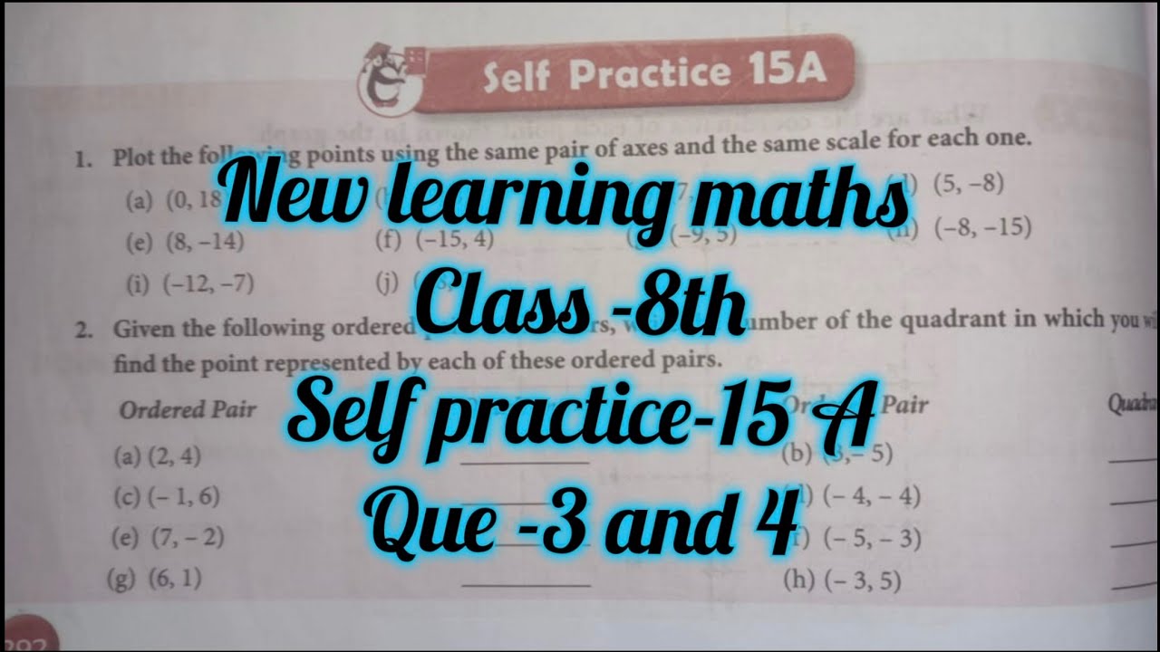 new learning composite mathematics class 8 self practice 15a | schand ...