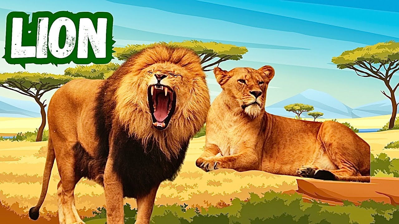 Lions Fun Facts | Learn About Lion | Forest Adventure Educational For ...