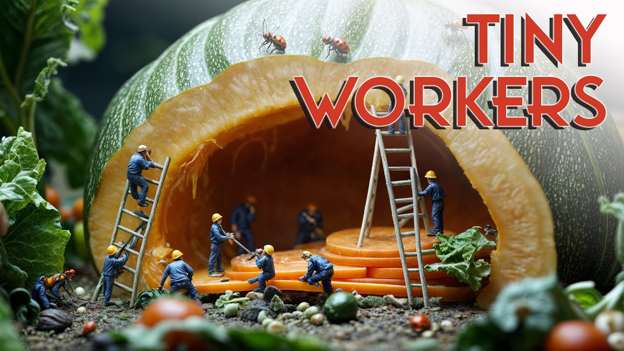Tiny Miniature People Working video with ai - YouTube