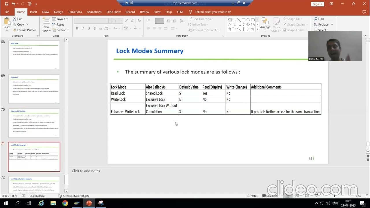 50 - ABAP Dictionary - Lock Objects - Lock Modes Part1 - YouTube