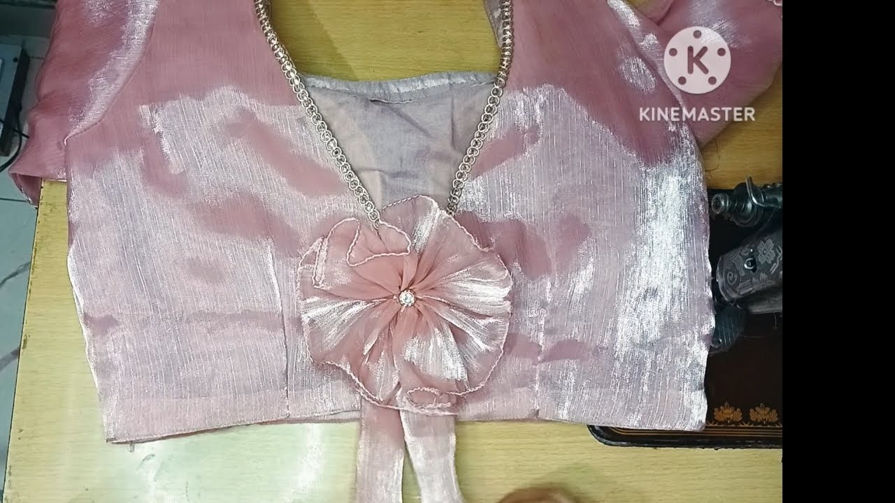Blouse back neck bow flower design cutting and stitching.back neck mi ...