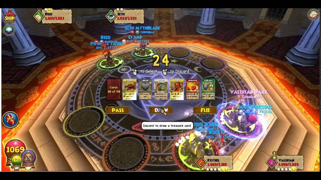 Wizard101 pvp valerian dark and kestrel dark the struggle of 3rd age ...