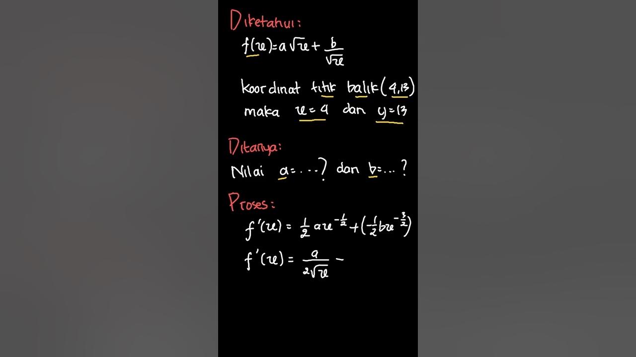 Menentukan nilai a dan b berdasarkan suatu fungsi | Matematika 2B ...