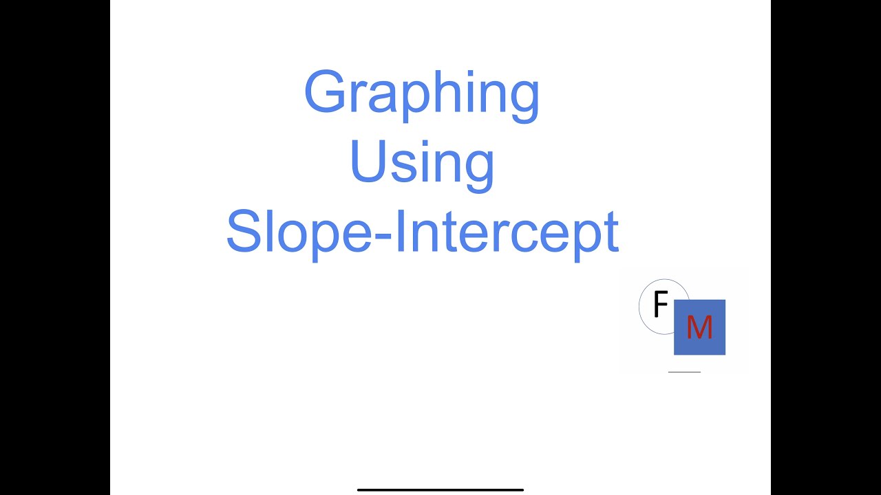 Graphing Equation of a Line Using Slope Intercept Form - YouTube